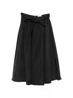 Veronique Leroy Braided-tie Flared Skirt - Black