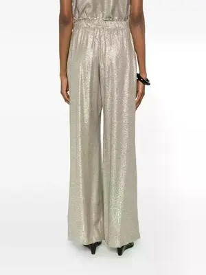 DIEGA Metallic Wide-leg Palazzo Trousers