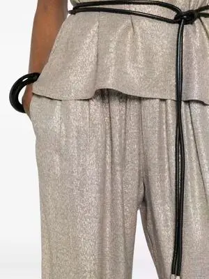 DIEGA Metallic Wide-leg Palazzo Trousers