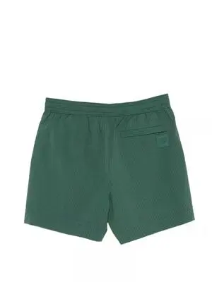 Maison Kitsuné Seersucker Logo-patch Swim Shorts