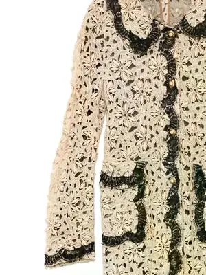Dolce & Gabbana Floral Crochet Lace Coat
