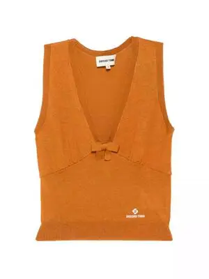SHUSHU/TONG Bow-detail Knitted Tank Top