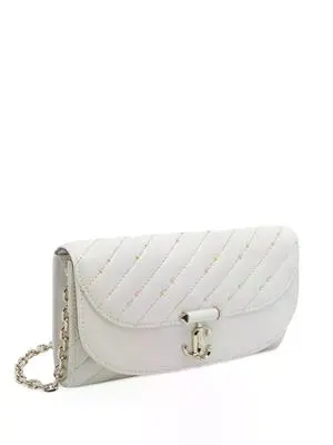 JIMMY CHOO Curve Mini Bag In Quilted Nappa Leather With Gold Thread And Bead Embellishment