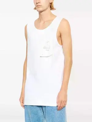 Moschino Sleeveless Scoop Neck Vest With Patch Pocket