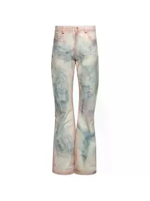 LA MASKARADE Graphic Print Leather Trousers
