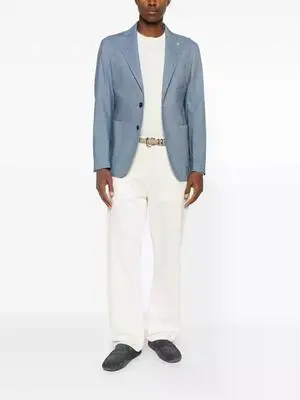 MANUEL RITZ Single-breated Blazer - Blue