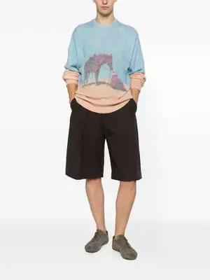 ONE OF THESE DAYS Graphic Intarsia Knit Sweater