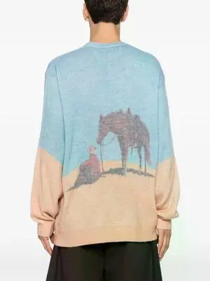 ONE OF THESE DAYS Graphic Intarsia Knit Sweater