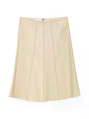 Prada A-line Leather Skirt