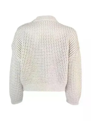 Brunello Cucinelli Button-detail Waffle Knit Sweater