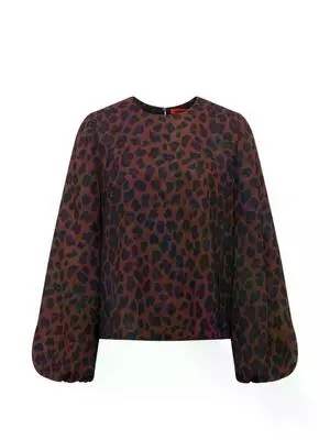 SIMONMILLER Joplin Leopard-print Chiffon Top
