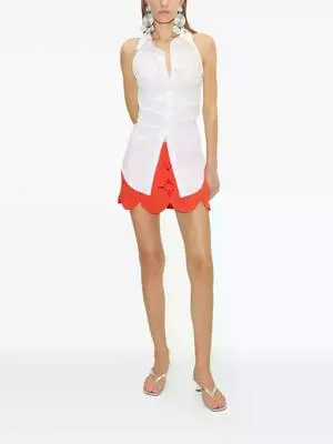 SIMONMILLER Beep Beep Crochet-knit Mini Skirt