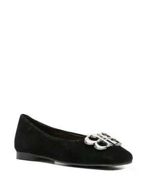 LINDA BAUMANN Suede Ballet Flats