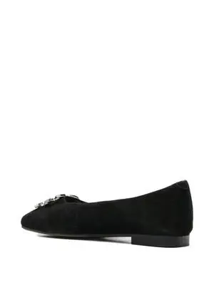 LINDA BAUMANN Suede Ballet Flats