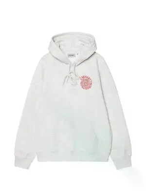 Carhartt Work In Progress Graphic Print Drawstring Hoodie - Grey
