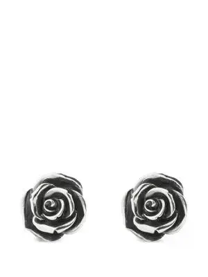 Emanuele Bicocchi Rose Motif Cufflinks - Silver