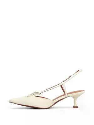 Lola Cruz Audrey Bow-detail Slingback Pumps