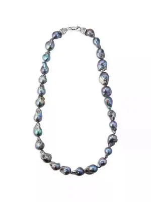Emanuele Bicocchi Oversize Baroque Pearl Necklace - Silver
