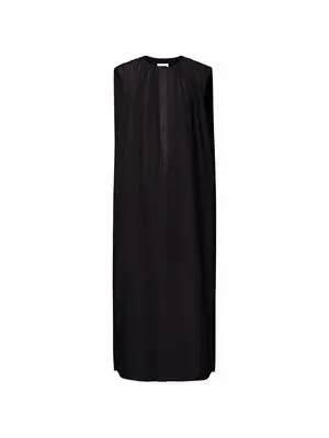 Loulou De Saison Button-fastening Midi Dress - Black