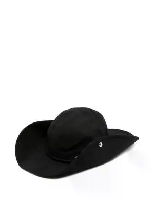 Études Studio Logo-plaque Wide-brim Hat - Black