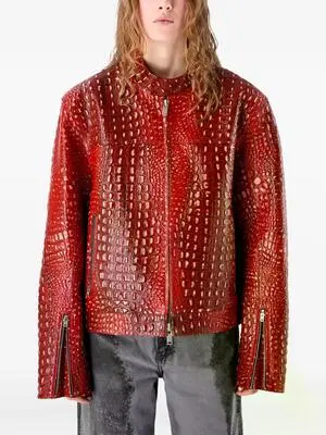 Camper Zipped Smooth Leather Jacket