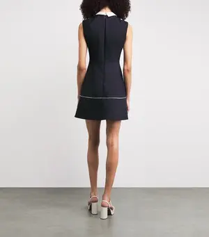 Maje Embellished Peter Pan Collar Mini Dress