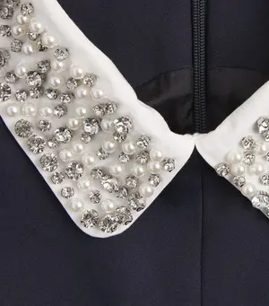 Maje Embellished Peter Pan Collar Mini Dress