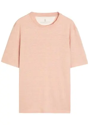 Brunello Cucinelli Linen And Cotton-blend T-shirt