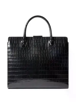 NILI LOTAN Lou Croc-effect Leather Tote Bag