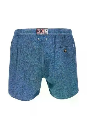 MC2 SAINT BARTH Floral Print Swim Shorts - Blue