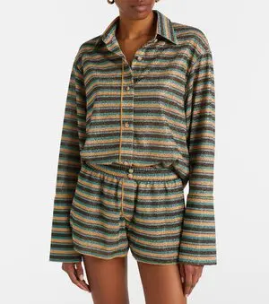 Oseree Lumiere Striped Shirt