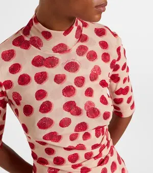 Stella McCartney Printed Mesh T-shirt - Pink