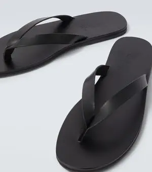 ANCIENT GREEK SANDALS Solon Leather Thong Sandals - Black