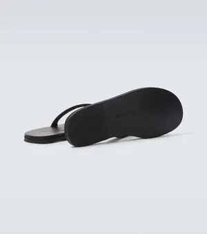 ANCIENT GREEK SANDALS Solon Leather Thong Sandals - Black