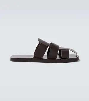 ANCIENT GREEK SANDALS Andreas Leather Fisherman Sandals - Brown