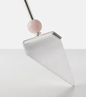 NATALIA CRIADO Embellished -plated Cake Server With Natural Stone