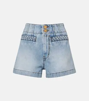Zimmermann Indra High-rise Denim Shorts