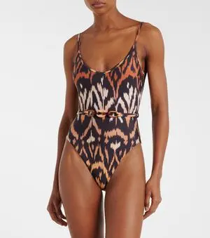 Zimmermann Aster Scoop Printed Swimsuit