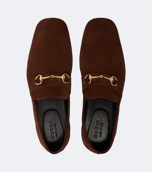 Gucci Horsebit Suede Loafers - Brown