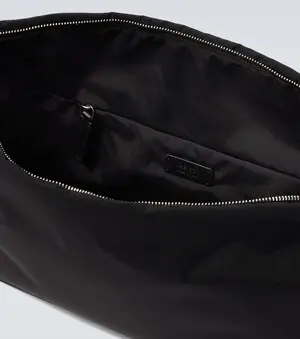 THE ROW Lloyd Leather-trimmed Shoulder Bag
