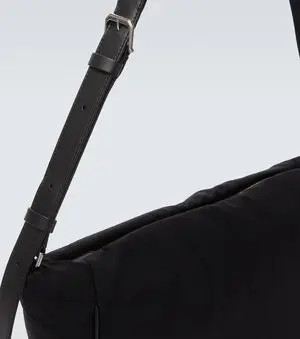 THE ROW Lloyd Leather-trimmed Shoulder Bag