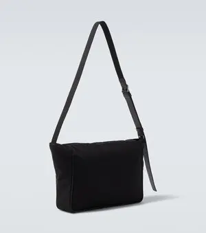 THE ROW Lloyd Leather-trimmed Shoulder Bag