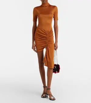 Christopher Esber Fusion Ruched Minidress