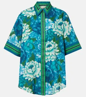 ALEMAIS Margo Oversized Printed Cotton Shirt - Multicoloured