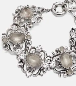 Saint Laurent Cassandre Embellished Bracelet