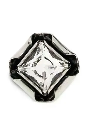 Givenchy Crystal-embellished Geometric Ring - Silver