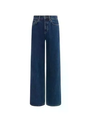 12 STOREEZ 415 Button-fastening Wide-leg Jeans