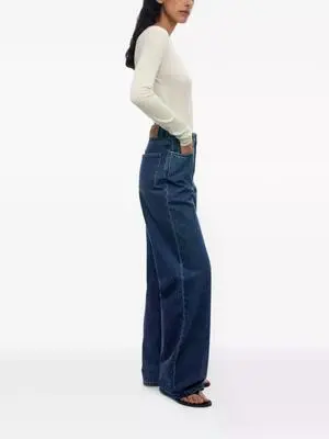 12 STOREEZ 415 Button-fastening Wide-leg Jeans