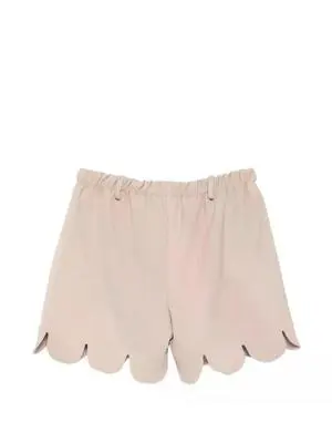 CHARLES JEFFREY Logo-patched Scalloped Hem Shorts