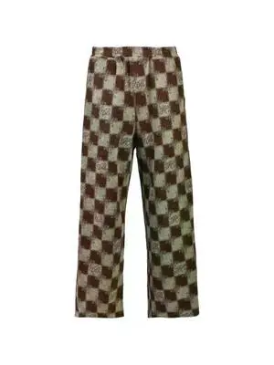BREATH Block Checkered Trousers - Brown